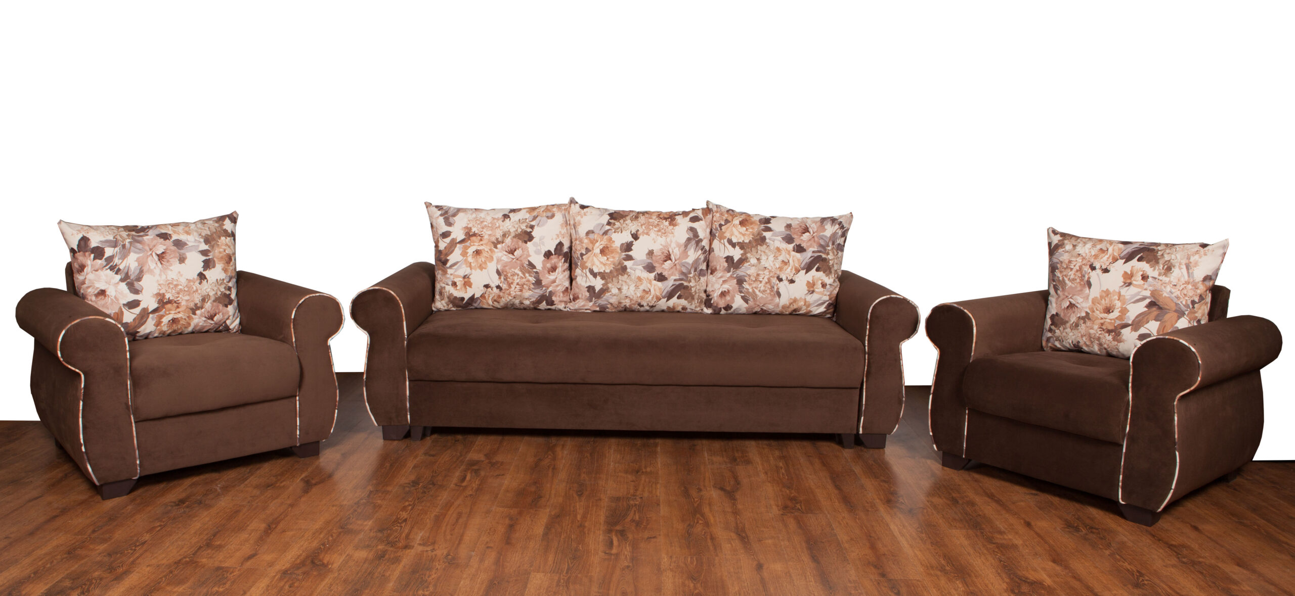 Canapea extensibila si fotolii maro, Eliza - Canapele extensibile - Modela