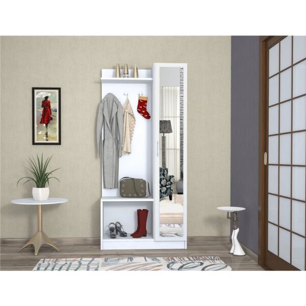 Cuier alb cu oglinda Orion - Modela - Magazin mobila online Canapele ...