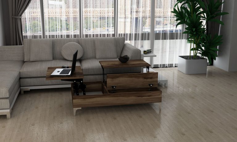 Masuta multifunctionala Cazibe 70 x 120 x 31 cm, nuc - Modela - Magazin ...