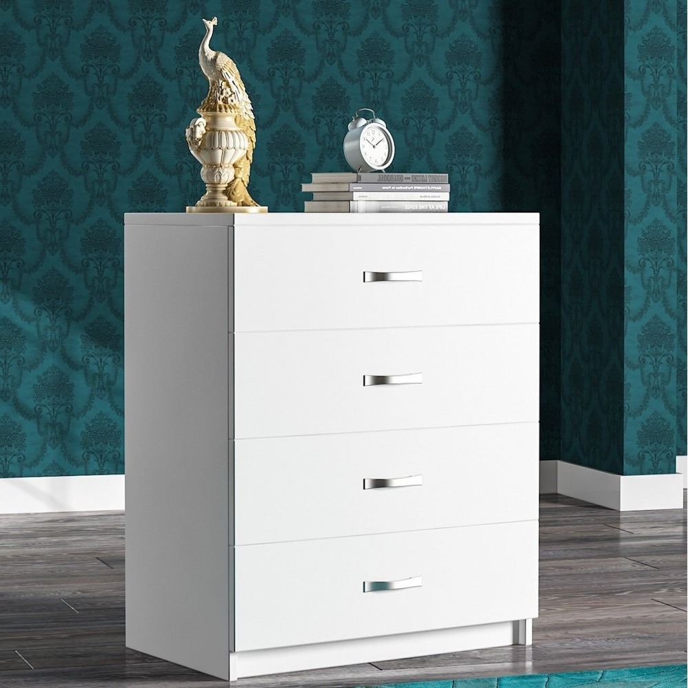 Comoda cu 4 sertare Acelia alb - Modela - Magazin Mobila Online