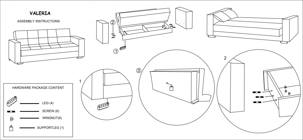 Canapea Extensibila cu Lada Depozitare Medeea - Modela