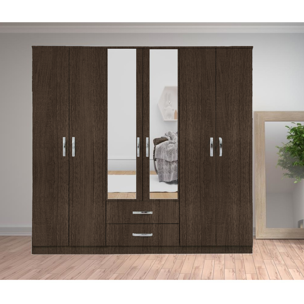 Șifonier Modella Cesar cu 6 usi și 2 sertare - wenge - Modela - Magazin ...